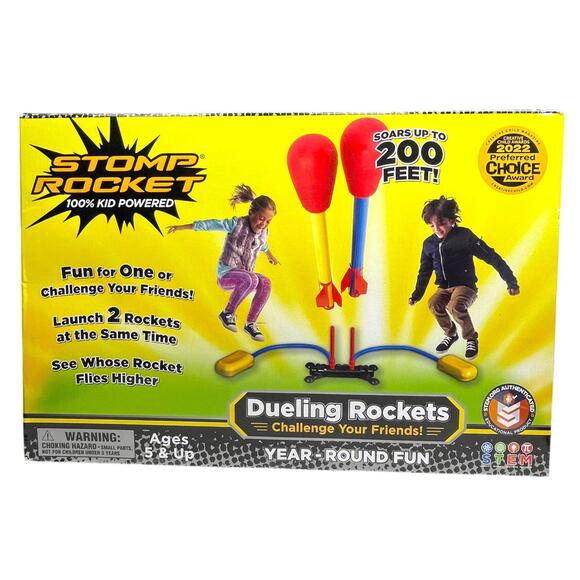 Toys | Stomp Rocket Dueling Rockets Launch Set New Unused Damaged Box ...
